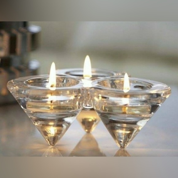 PartyLite | Accents | Partylite P9548 Diamond Trio Tealight Holder ...